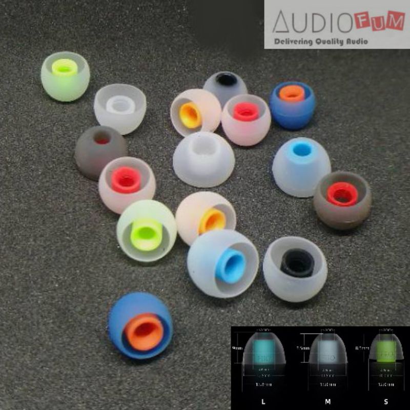 Jual 2 PCS EarTips Karet Earphone Handsed Silicone lembut 1 pasang R001 ...