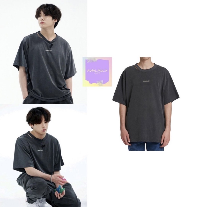 Jual (PO) OFFICIAL TRUNK PROJECT Ver.1 Ripped Hole Pigment T-shirt worn by BTS Jungkook | Shopee ...