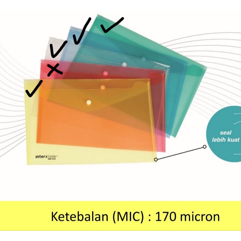 Jual Map plastik kancing A5 inter X tempat dokumen | Shopee Indonesia