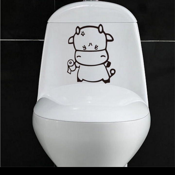 Jual Stiker Toilet Kerbau Wall Sticker Kamar Mandi WC Closet Rumah ...