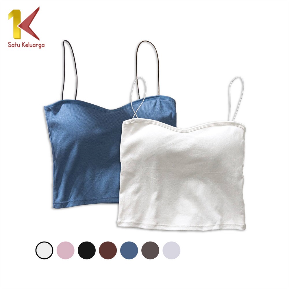 Jual 1K Tanktop With Cup Singlet Wanita Atasan Wanita Tangtop Style ...