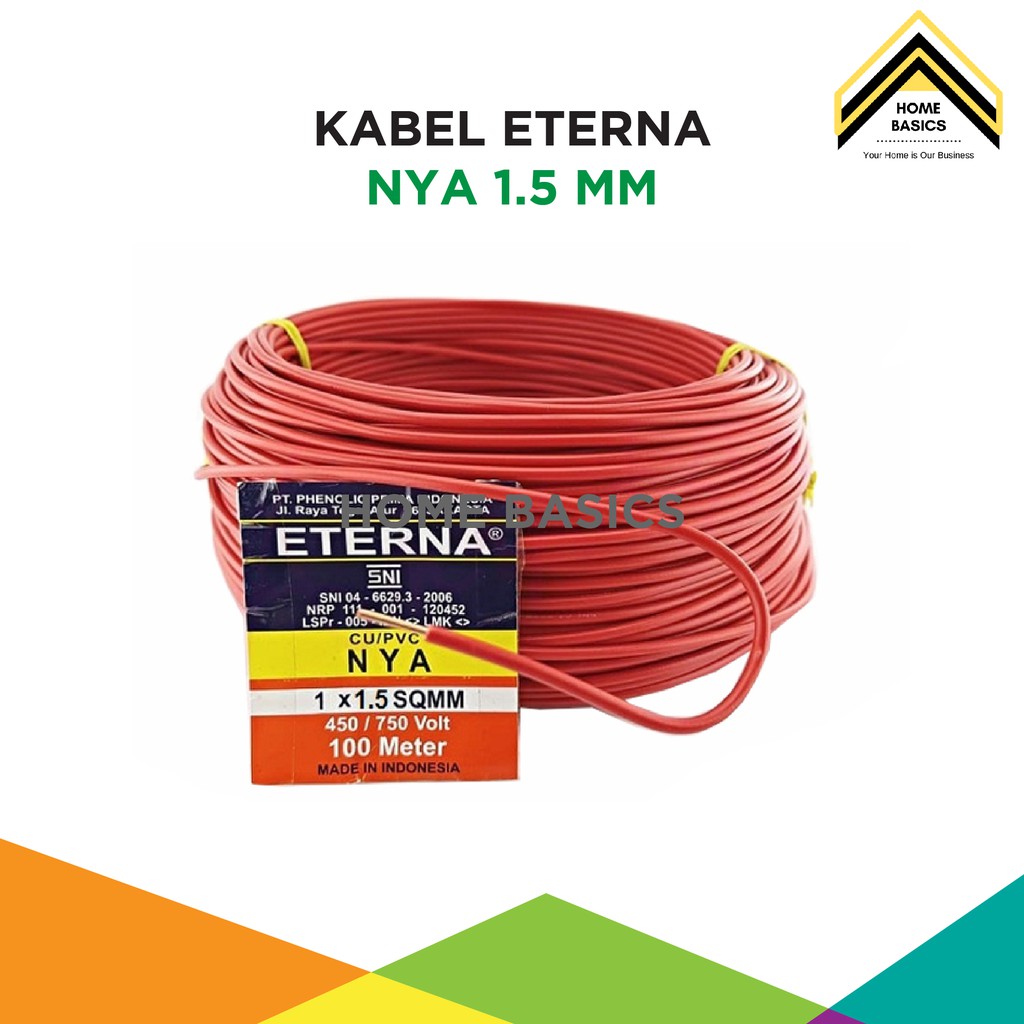 Jual Kabel Listrik Eterna NYA 1.5 mm Tunggal | Shopee Indonesia