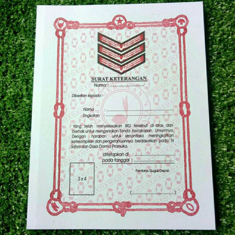 Jual Sertifikat Pramuka penggalang TKU ramu rakit terap | Shopee Indonesia