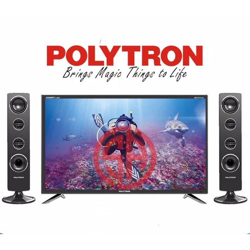 Jual TV POLYTRON PLD 32TV1755/ 1855 + TOWER SPEAKER HD TV [32 inch / HDMI / USB | Shopee Indonesia
