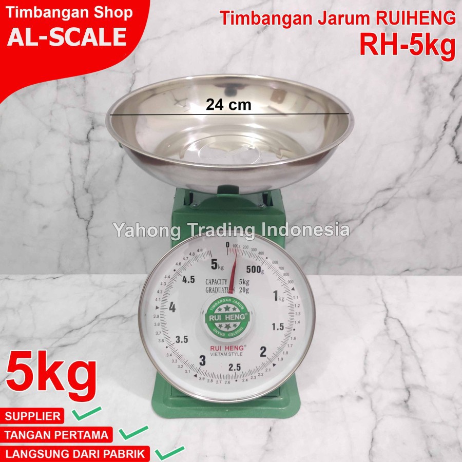 Jual Timbangan Meja Duduk Jarum Pasar Ayam Buah Sayur RUIHENG 5kg ...