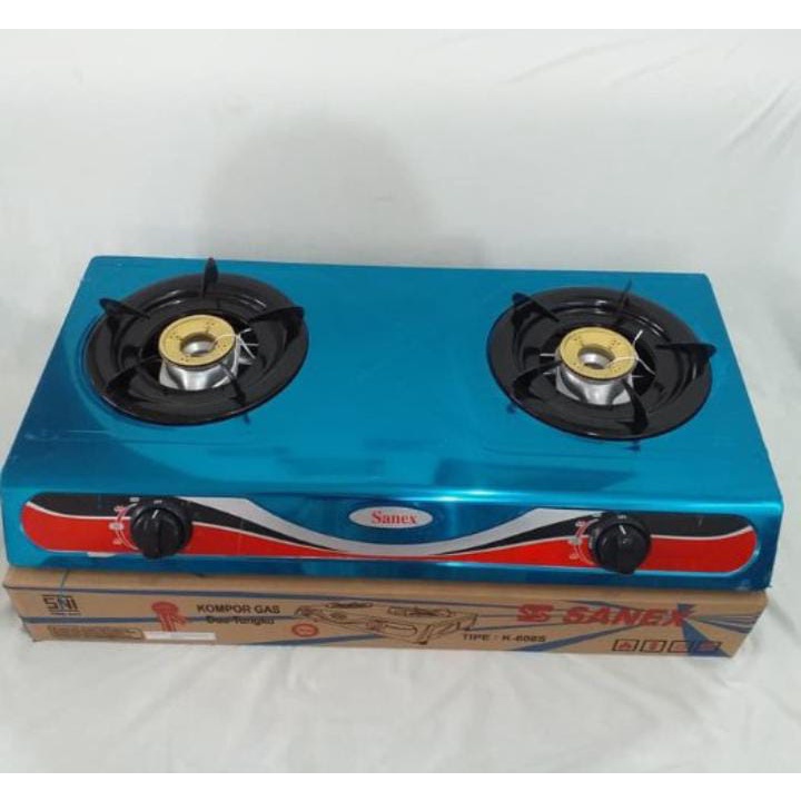 Jual SANEX Kompor Gas 2 Tungku Stainless Steel | Shopee Indonesia