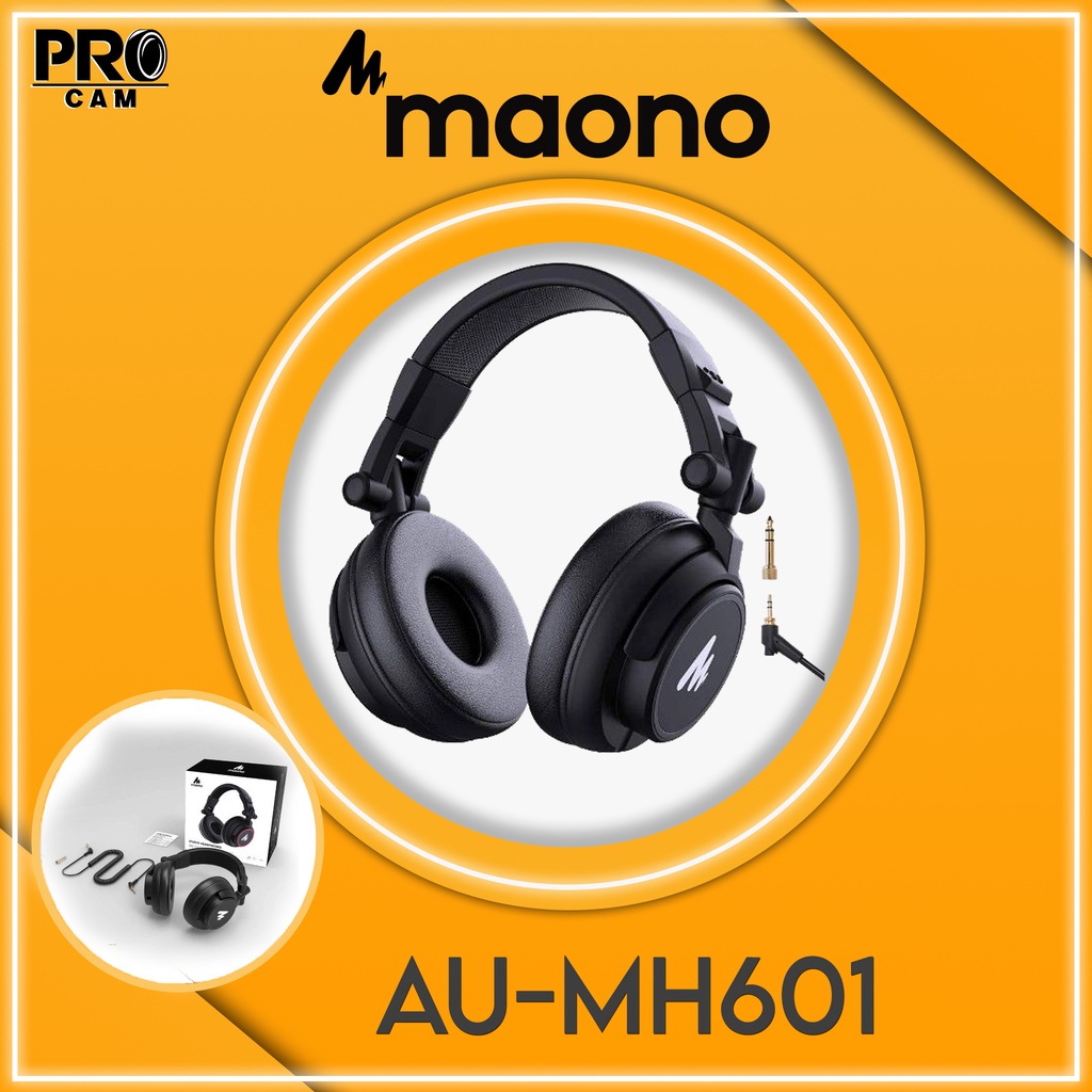 Jual MAONO AU-MH601 DJ Studio Monitor Headphones with 50mm Driver ...