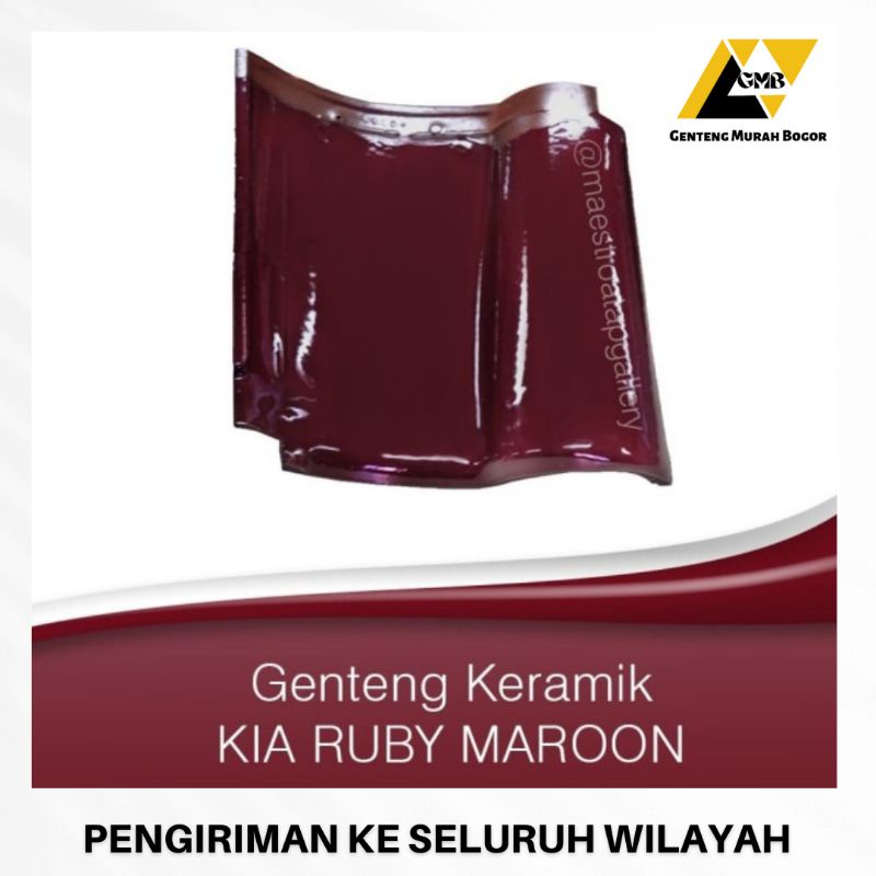 Jual Genteng KIA Ruby Maroon Kenteng Keramik Atap Rumah Murah Grosir ...