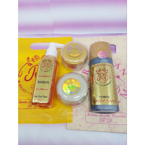 Jual PAKET CREAM RD GOLD 4IN1 WHITENING ORIGINAL | Shopee Indonesia