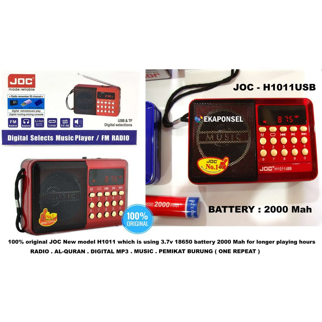 Jual Speaker Musik Portable & Mikat Burung NEW JOC BLUETOOTH Original ...