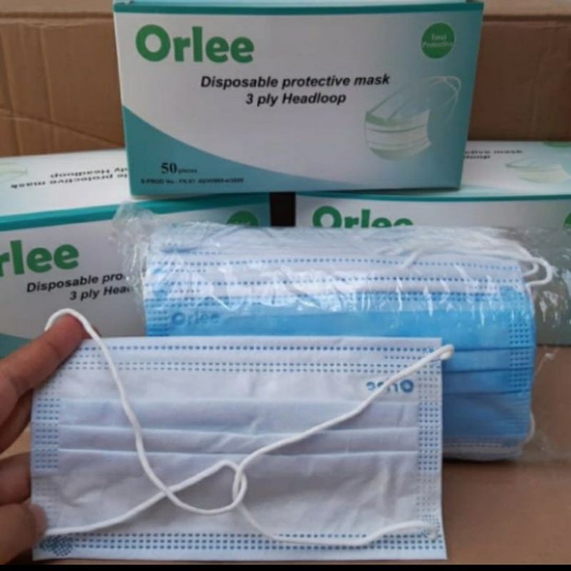 Jual Masker medis masker 3ply 50pcs masker ORLEE HIJAB harga murah ...