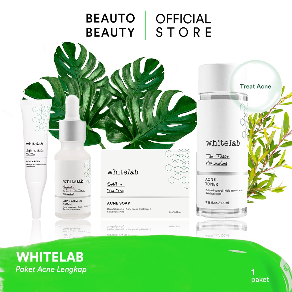 Jual WHITELAB Paket Acne Lengkap / Indonesia Facial Wash Hydrating ...
