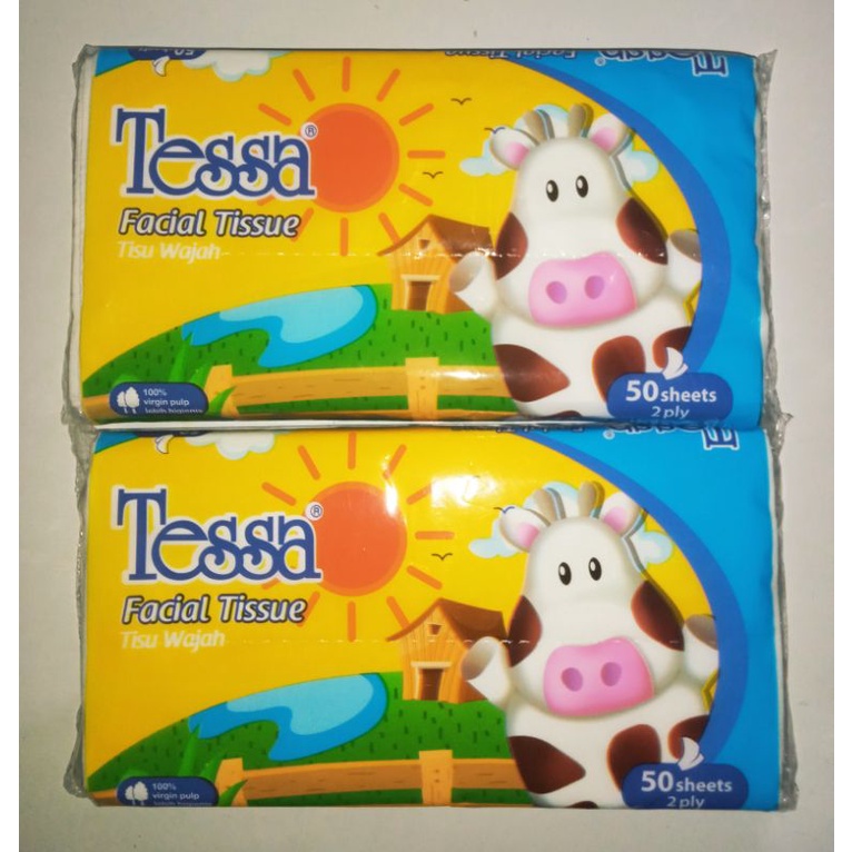 Jual Tissue Tessa 50 Sheets / Facial Tissue / Tissue Wajah / 50 Sheet 2 ...