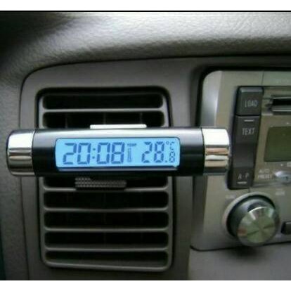 Jual TERMURAH jam termometer temperatur mobil digital Pengukur Suhu AC ...