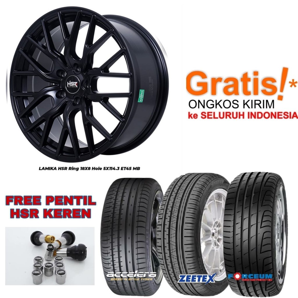 Jual PAKET VELG MOBIL MURAH RING 18 R18 HSR LAMIKA - HRV CRV INNOVA ERTIGA RUSH TERIOS ALPHARD ...