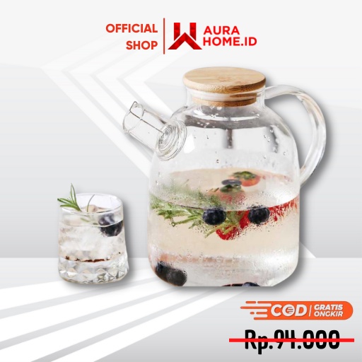 Jual One Two Cups Teko Pitcher Teh Chinese Glass 1.5L / Teko Pitcher ...