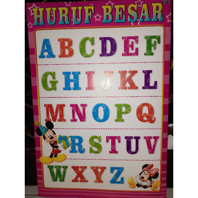 Jual Poster Edukasi Anak Mengenal Huruf Besar , Abjad Indonesia ...