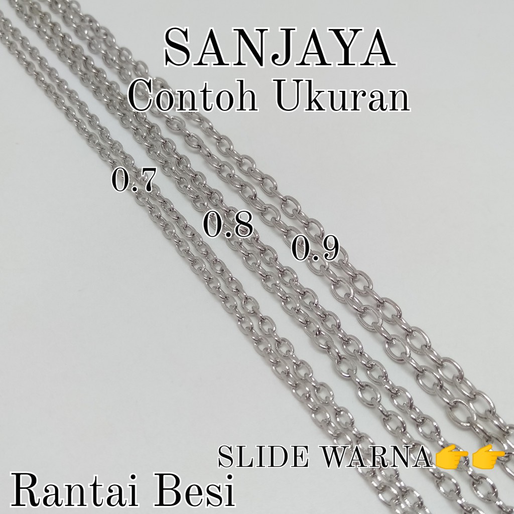 Jual Rantai Nuri 0.7 0.8 0.9 Per Pack 100m / Rantai Bahan Kalung ...