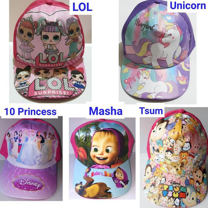 Jual Limited Topi Anak Karakter Frozen Masha Sofia Hello Kitty Ponny ...