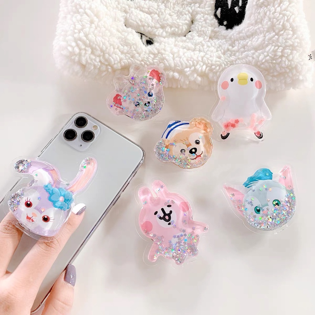 Jual GLITTER CARTOON POP SOCKET / POPSOCKET GLITTER LIQUID KARAKTER ...