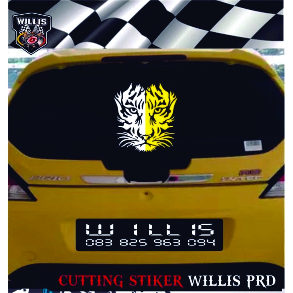 Jual Stiker Sticker Kaca Mobil Cutting Harimau wls 02 keren | Shopee ...