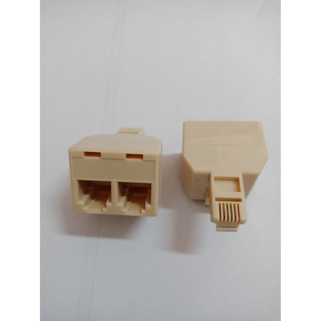 Jual Socket Sambungan Pararel Kabel Telepon Telpon 2 Dua Lubang RJ11 ...