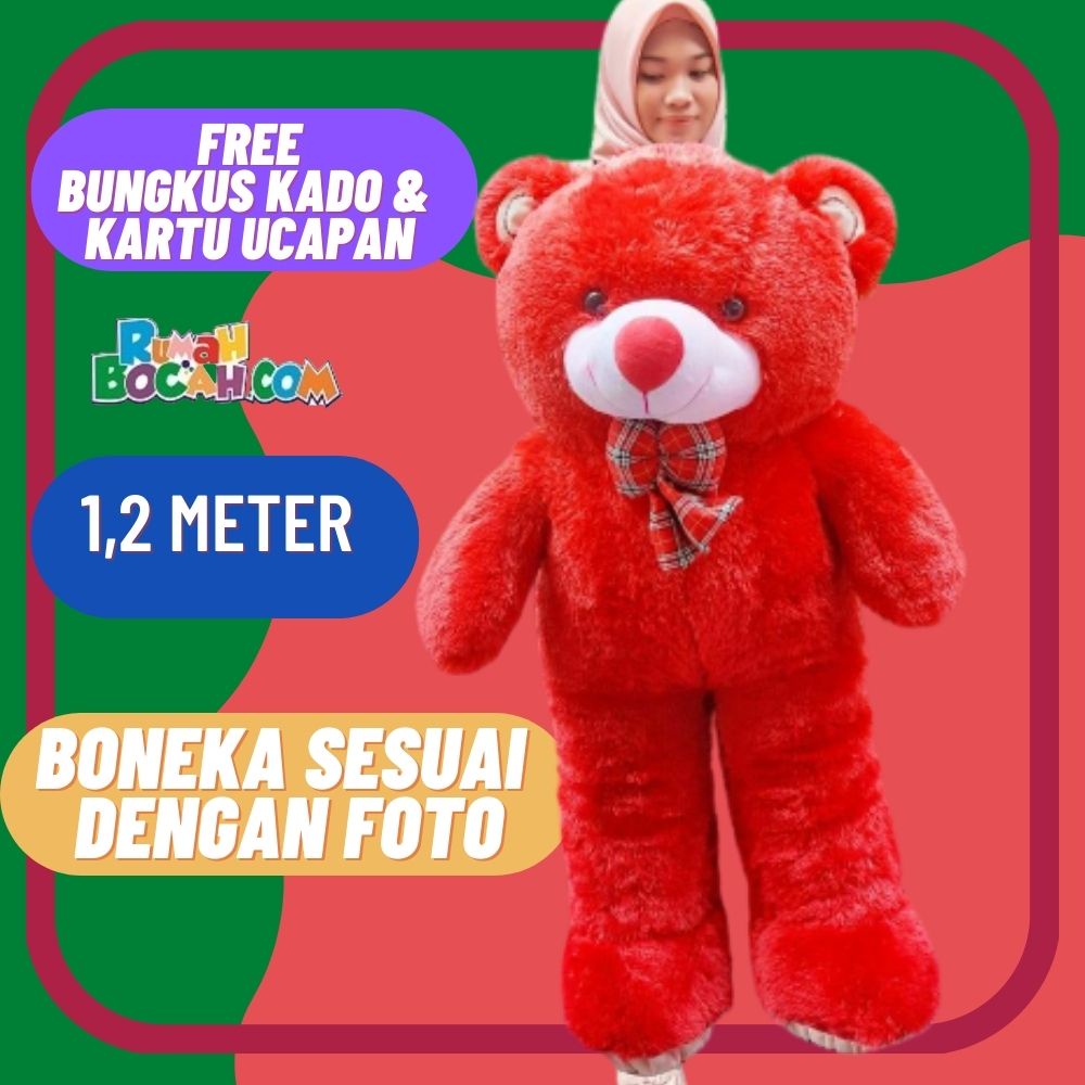 Jual Boneka Beruang 1,2 m meter Teddy Bear Beruang Jumbo Besar Bear ...