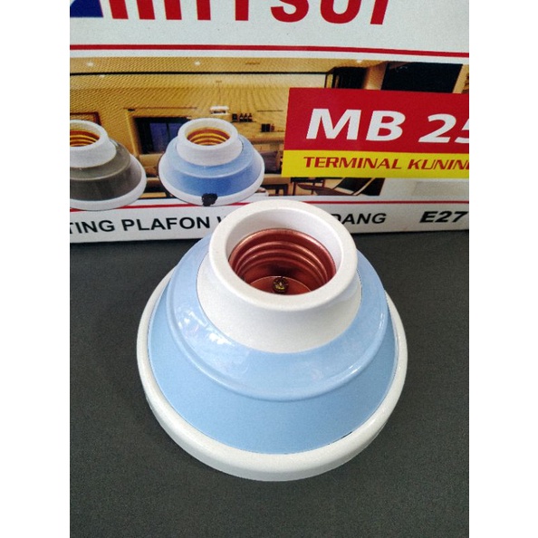Jual Fitting Plafon MITSUI MB - 257 Fitting Lampu E27 Warna Biru | Shopee Indonesia