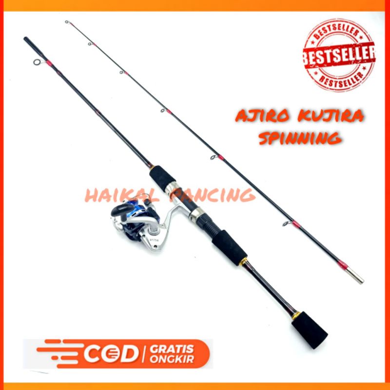 Jual Joran Pancing Spinning DRAG 10 KG AJIRO KUJIRA Fiber Solid Kuat KOLAM GALATAM WADUK DANAU ...