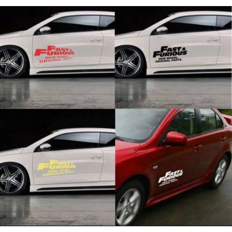 Jual sticker mobil fast & furious sticker mobil sedan BMW VIOS LIMO ...