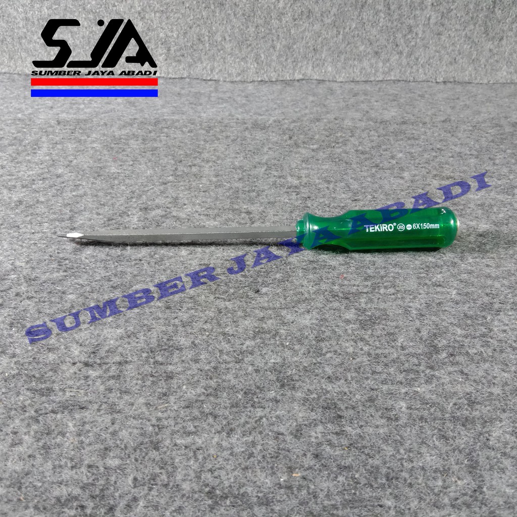 Jual OBENG TEMBUS HIJAU (-)MINUS 6MM X5" TEKIRO | Shopee Indonesia