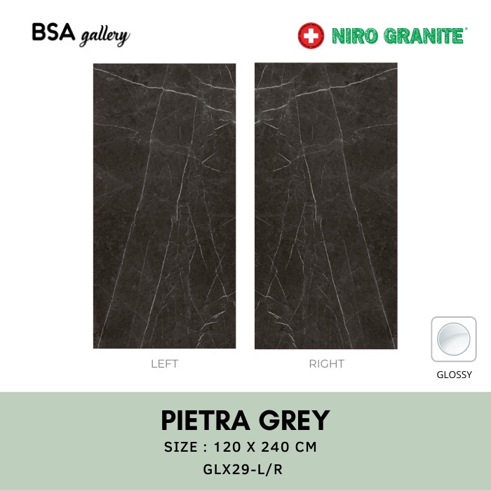 Jual NIRO GRANITE BIG SLAB 120x240 PIETRA GREY / GRANIT LANTAI DINDING ...