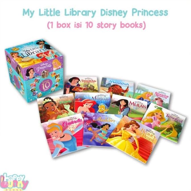 Jual My Little Library Disney Princess Includes 10 Story Books (Green ...