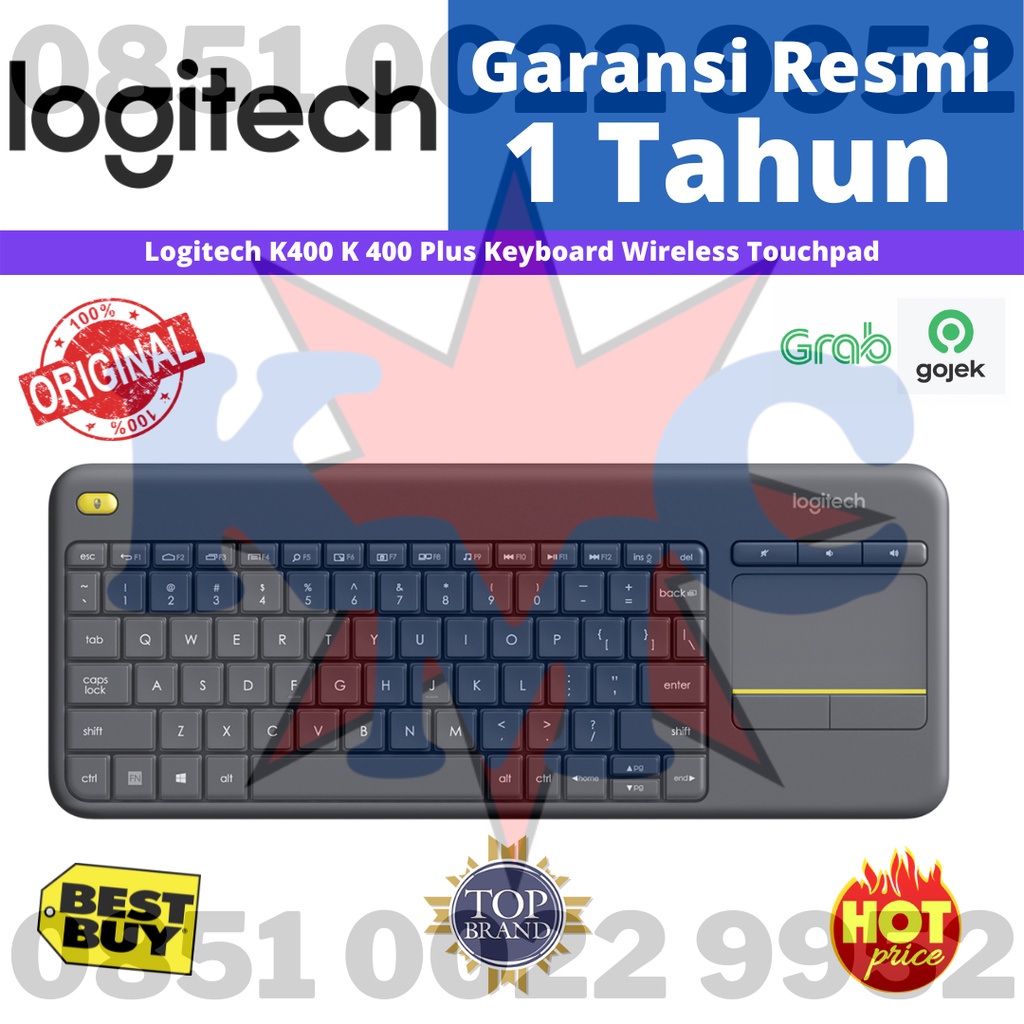 Jual LOGITECH K400 K 400 PLUS KEYBOARD WIRELESS TOUCHPAD | Shopee Indonesia