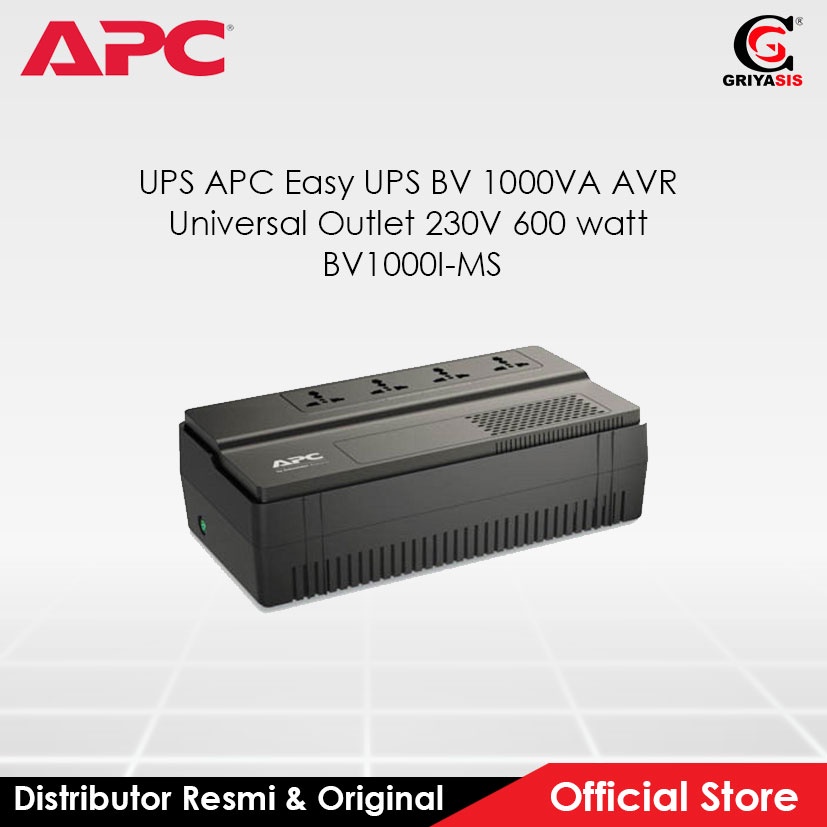 Jual UPS APC Easy UPS BV 1000VA AVR Universal 230V 600 watt BV1000I-MS | Shopee Indonesia