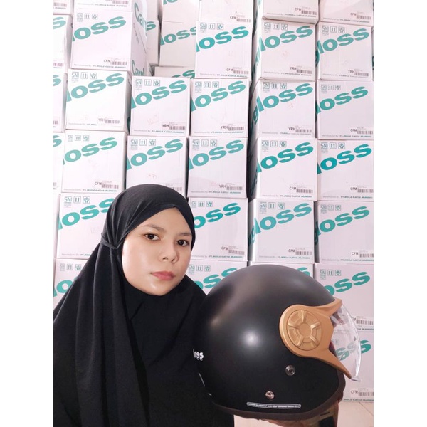 Jual Helm cargloss hijab YRH Half face 100% original + FREE BUBBLE WRAP ...