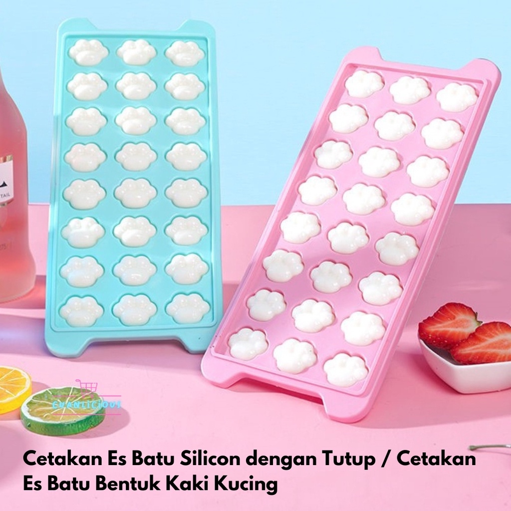 Jual Cetakan Es Batu Silicon dengan Tutup / Cetakan Es Batu Bentuk Kaki ...