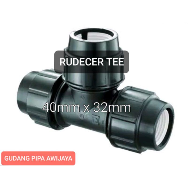 Jual AKSESORIS PIPA HDPE TEE 40MM X 32MM / FITTING PIPA HDPE TEE 40MM X ...