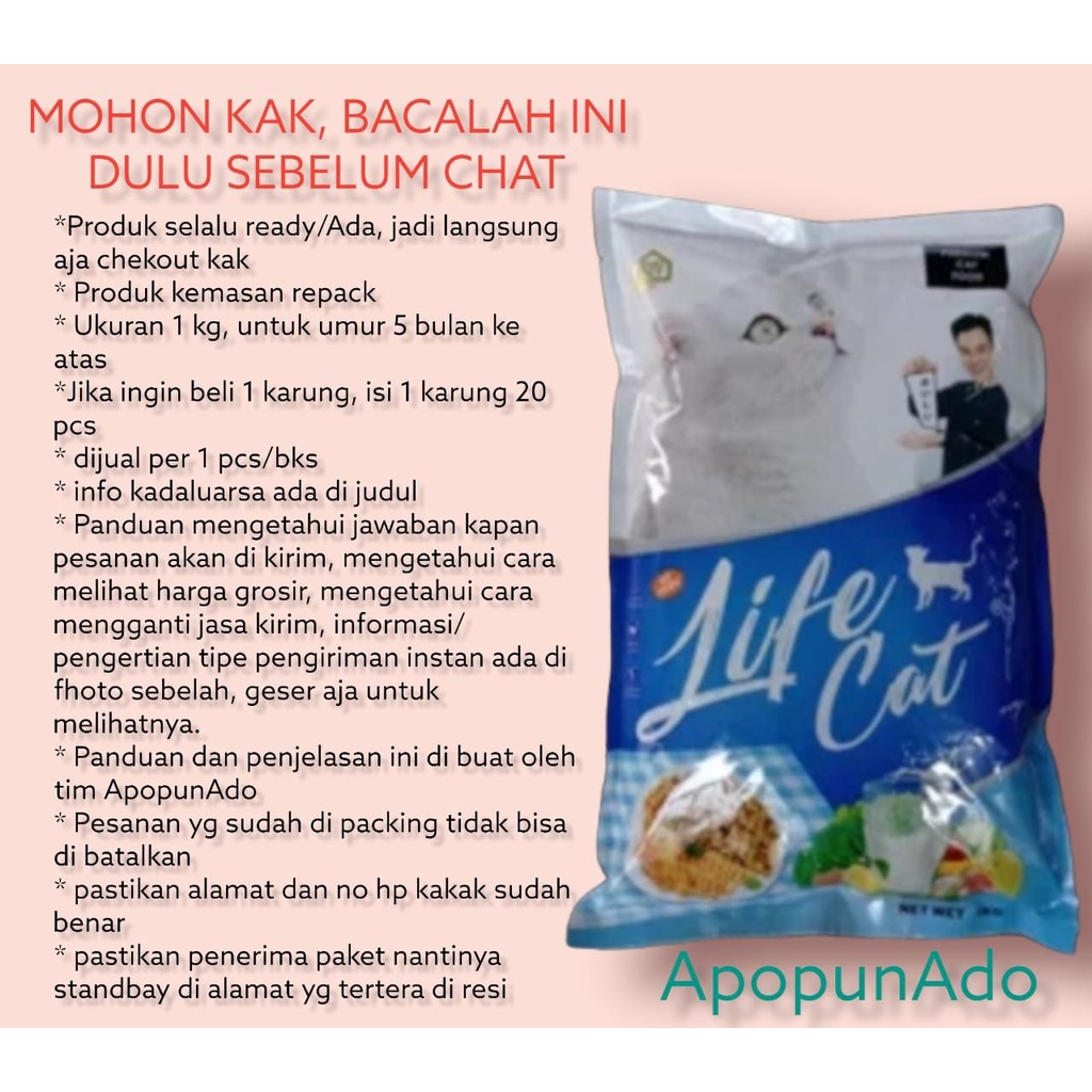 Jual Life Cat Dewasa Makanan Kering 1Kg | Shopee Indonesia