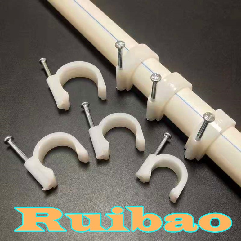Jual Ruibao Klem KabeL Putih Paku Beton Clamp Cable Clip | Shopee Indonesia