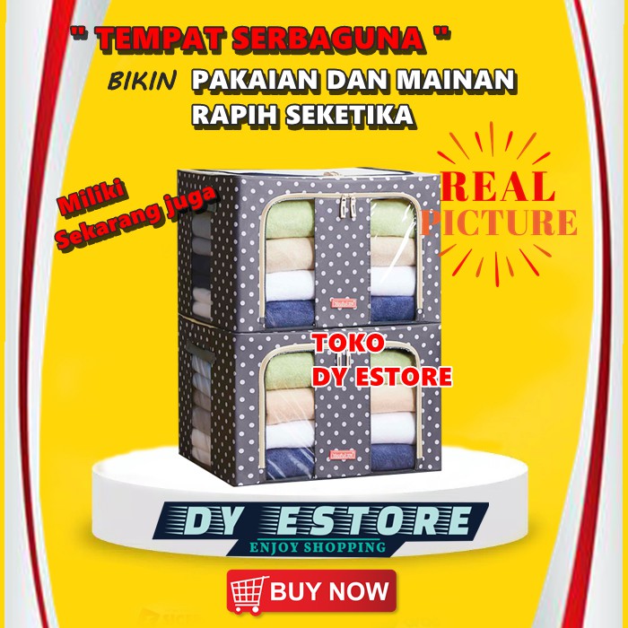 Jual D416 Tempat pakaian tempat baju Kotak baju GREY kotak pakaian Box ...