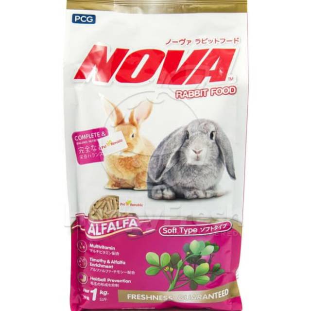 Jual Nova Makanan Kelinci Pelet Nova Rabbit Food Alfalfa 1kg | Shopee ...