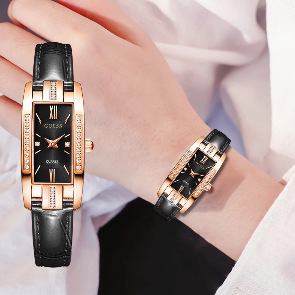 Jual Banyak warna! Jam tangan wanita kulit analog GUESS permata ...