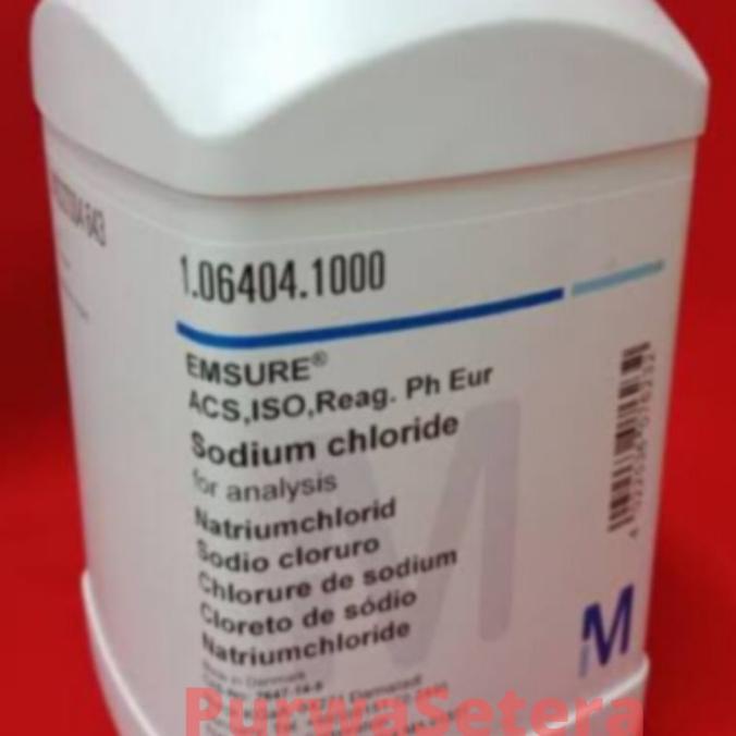 Jual Sodium Chloride 1000Gr Pro Analist Natrium Klorida |Nacl Merck 1.06404 Original | Shopee ...