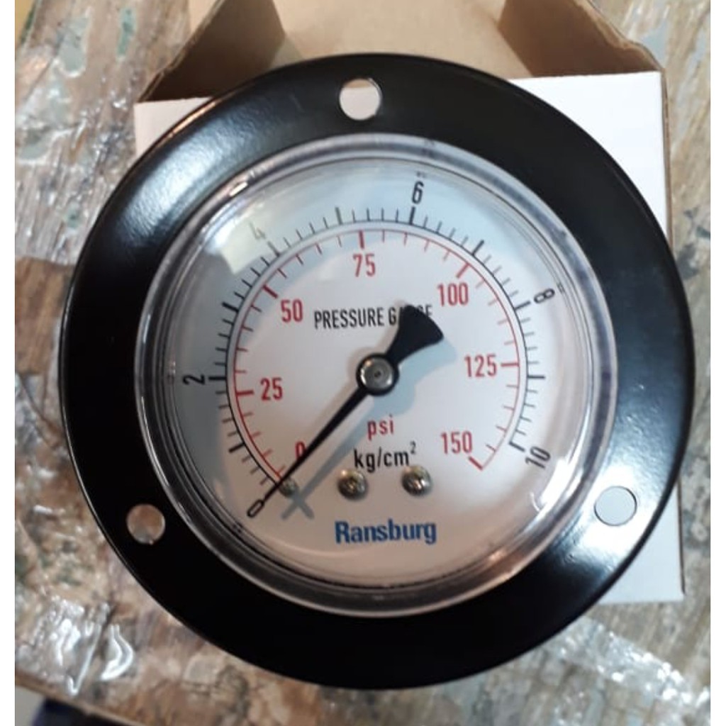 Jual Pressure Gauge Ransburg 2" - Manometer Flange Back Connection ...