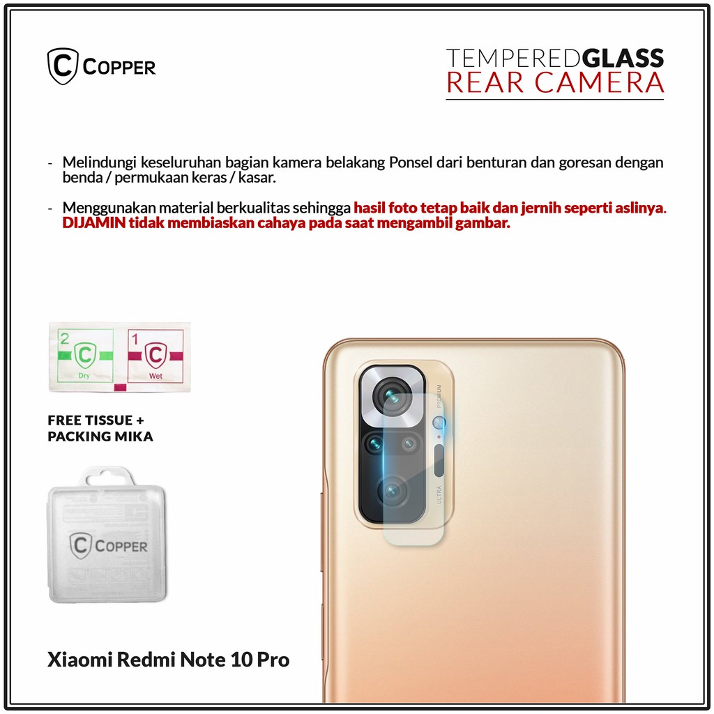 Jual Redmi Note 10 Pro - COPPER Tempered Glass Kamera | Shopee Indonesia