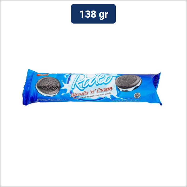 Jual Serena Rodeo Biskuit Krim Vanilla 138 gr | Shopee Indonesia
