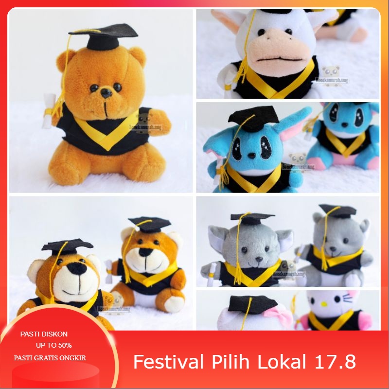 Jual Boneka wisuda toga murah / boneka buket wisuda beruang imut ukuran ...