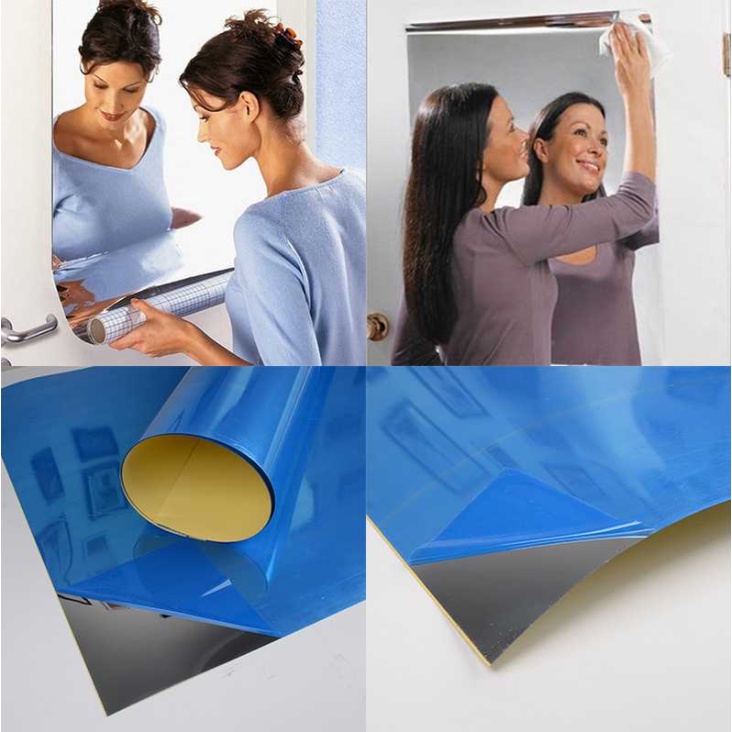 Jual Stiker Mirror Dekorasi Dinding Reflection Kaca PVC 50x100cm ...