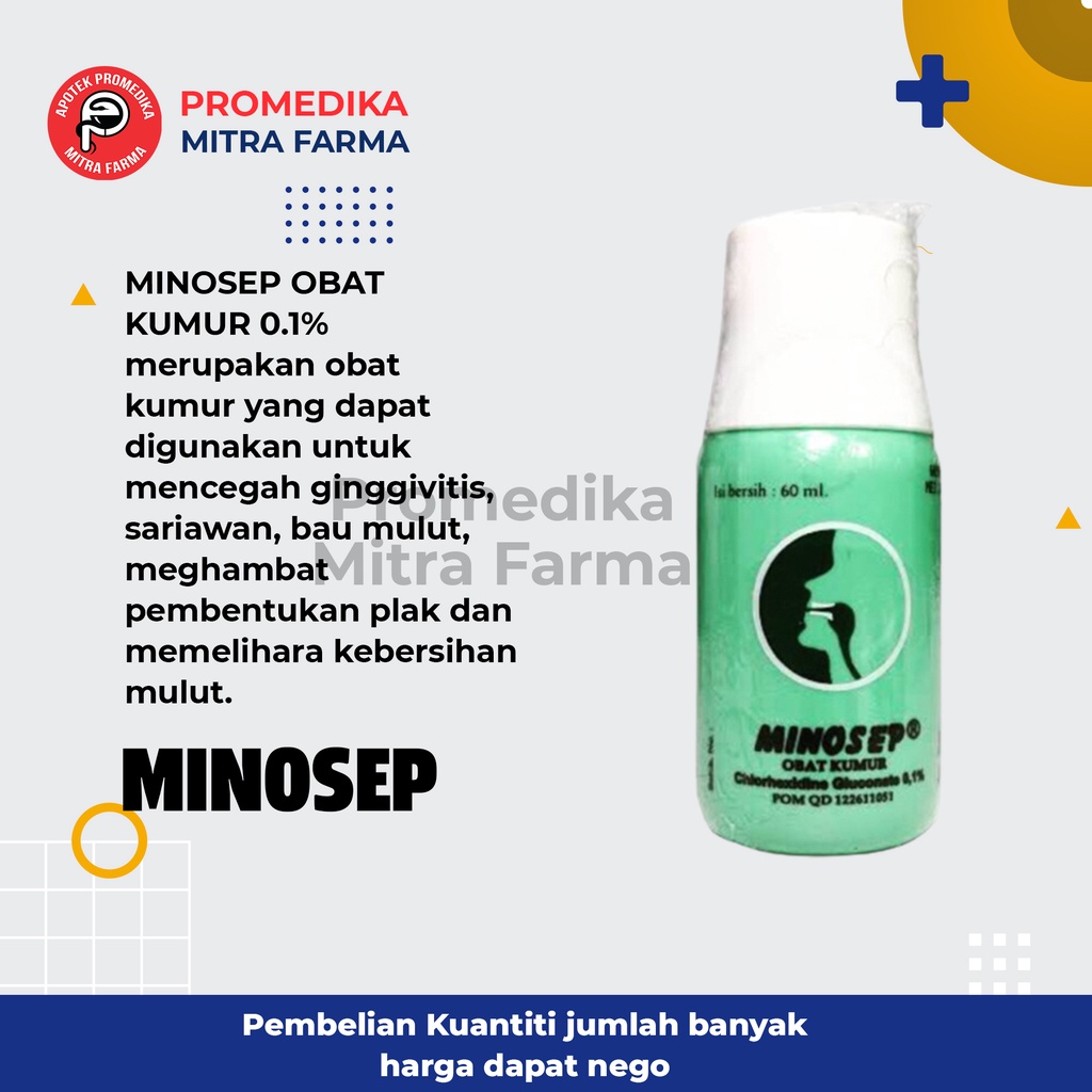 Jual Minosep 0,1 % Gargle/Botol / Obat Kumur untuk Menghilangkan Bau ...